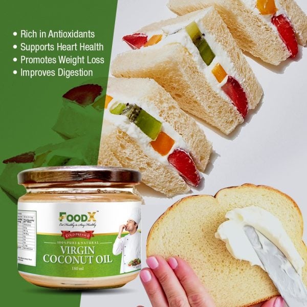 FoodX 100% Natural | Extra Virgin Coconut Oil | No Trans Fat | Cold ...